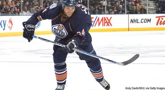 Happy belated: Pisani practises with Oilers