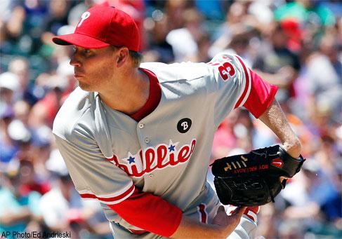 Halladay gets 14th win as Phillies top Rockies