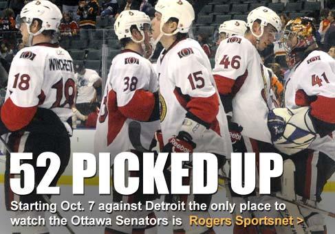 Sportsnet is home to 52 Senators games