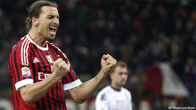 AC Milan moves into first after beating Siena