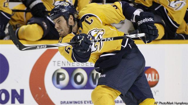 Preds’ Weber gets puck to face, day-to-day
