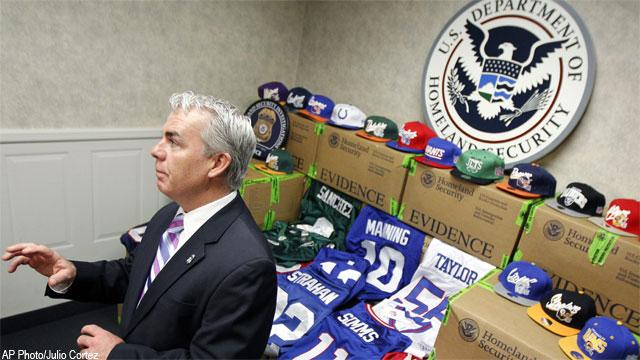 Nearly $5 million seized in fake Super Bowl gear