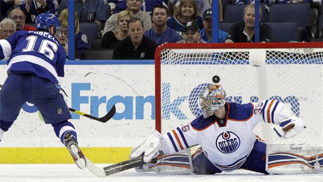 Lightning strike Oilers in shootout
