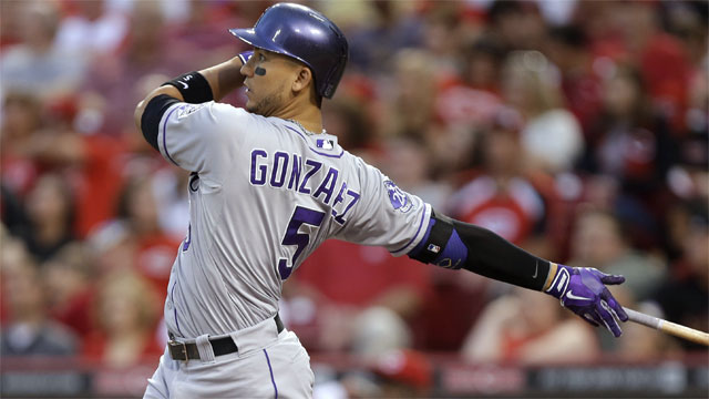 Gonzalez hits three HRs as Rockies beat Reds