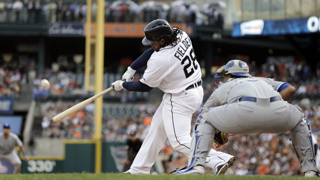 Fielder finally homers as Tigers down Royals