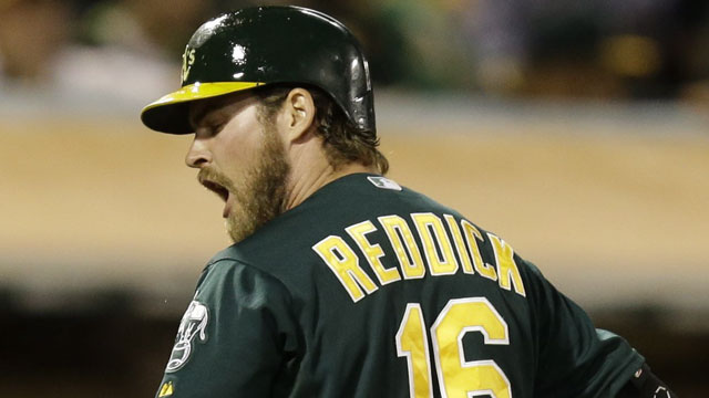Sprained wrist lands A’s Reddick on 15-day DL