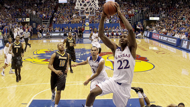 Wiggins scores 17, helps Kansas best Wake Forest