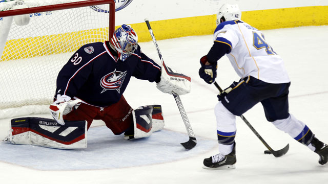 Blues rally from for overtime win over Jackets