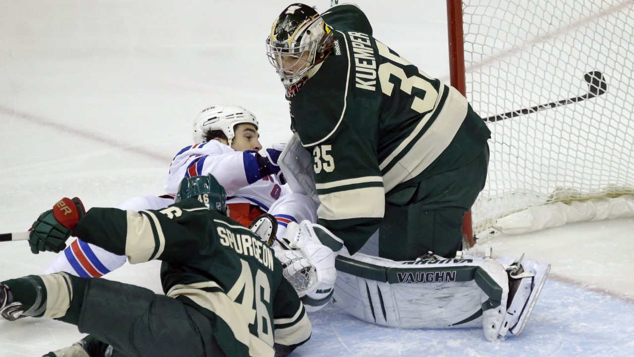 Kuemper sets Wild rookie record vs Rangers