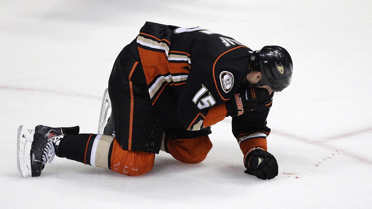 Ryan Getzlaf Face Anaheim Ducks Player Ryan Getzlaf Hi Res Stock