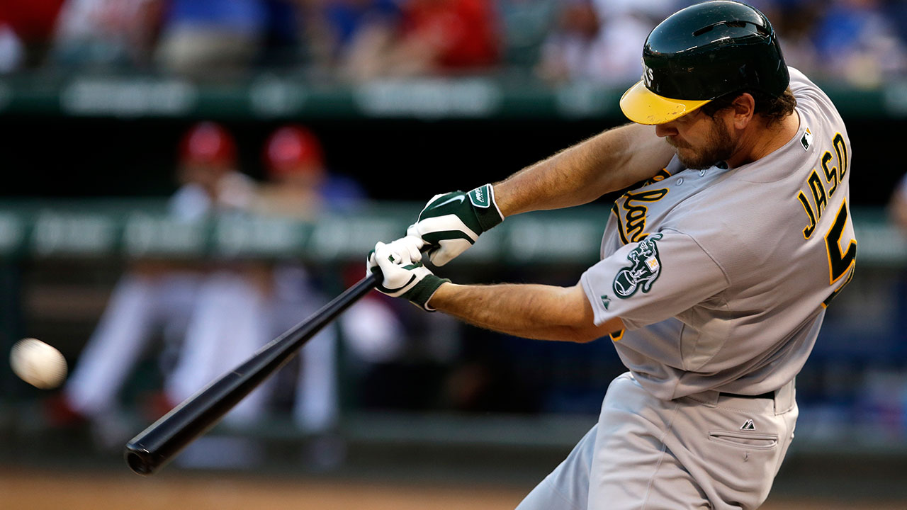 Jaso catapults Athletics past Rangers 9-3