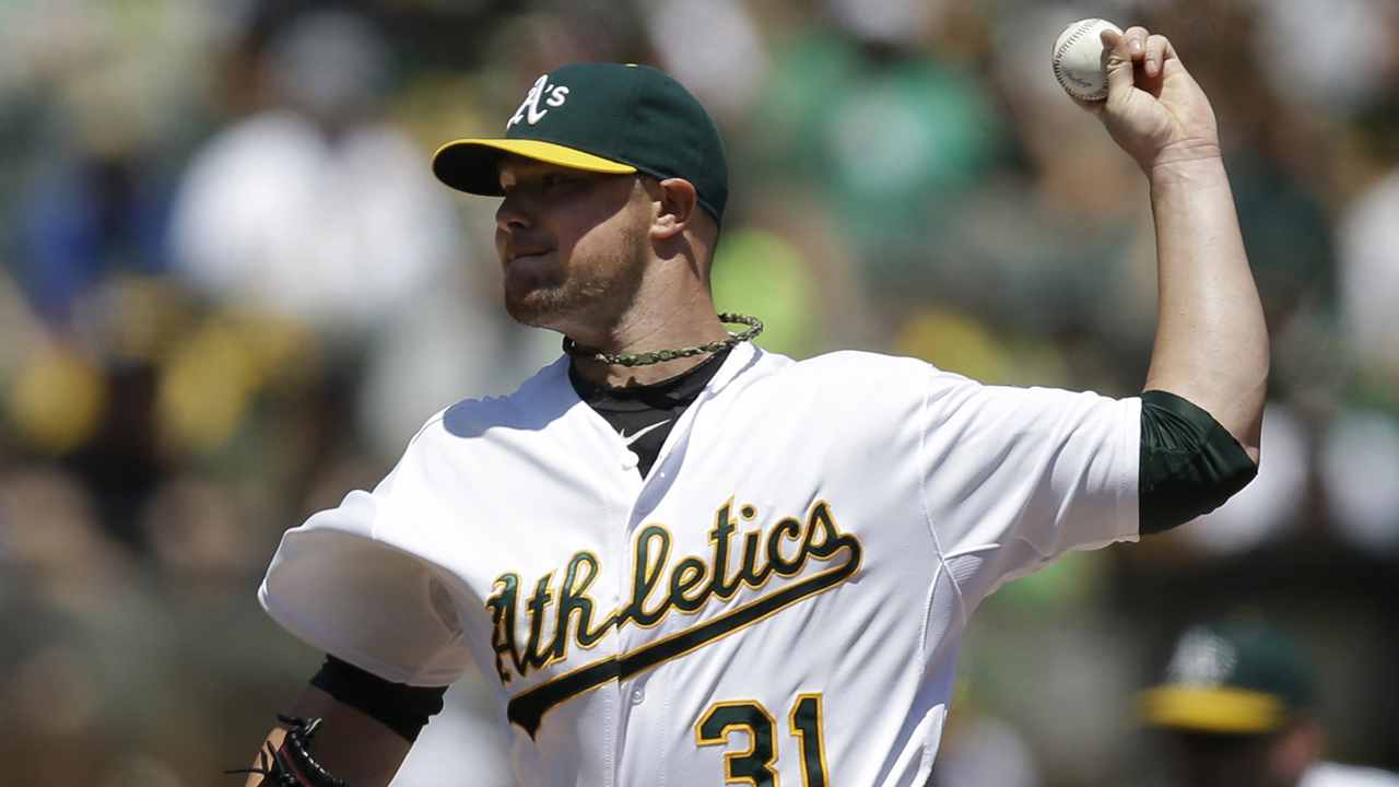 Lester wins in Athletics’ debut, defeats Royals