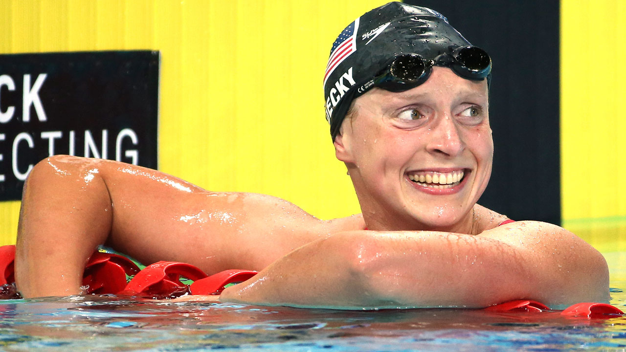 Ledecky sets another world record at Pan Pacs