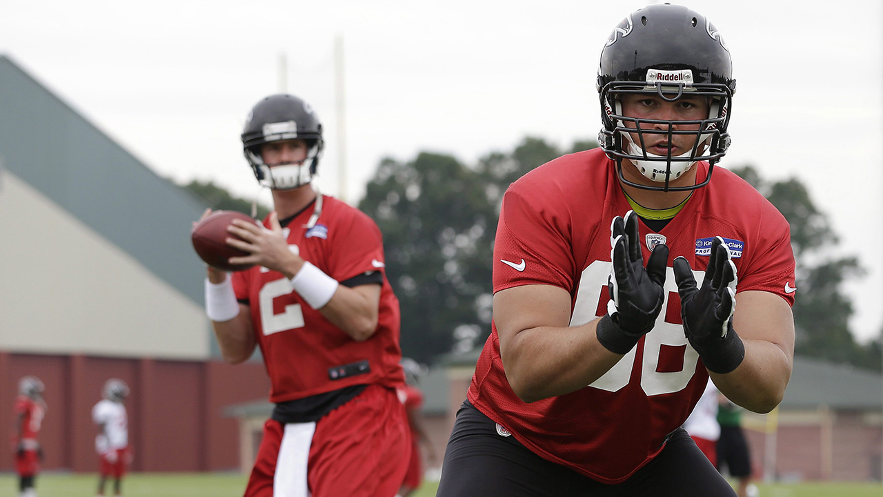 Falcons lose another offensive lineman in Konz