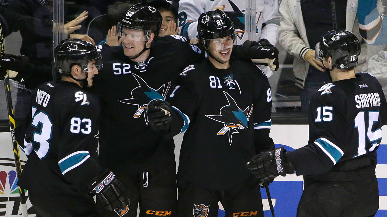 Trio each score 2 in Sharks’ win over Bruins