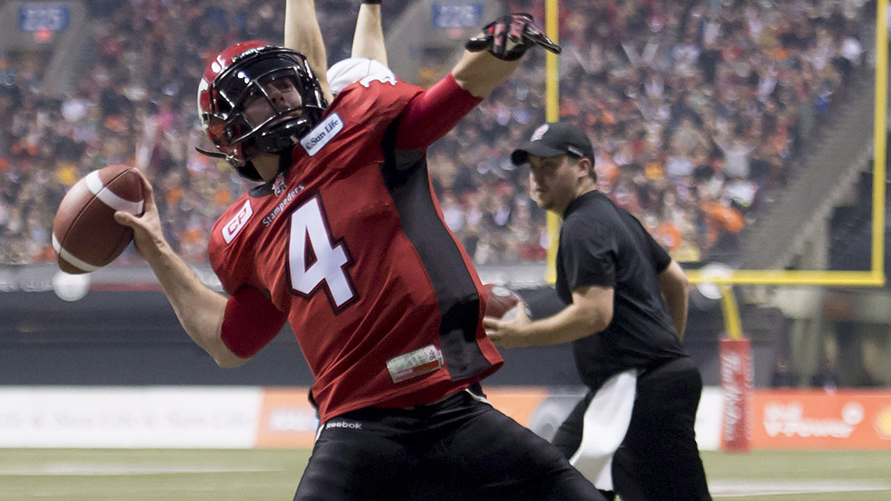 Stampeders re-sign QB Tate, release DL Lemon