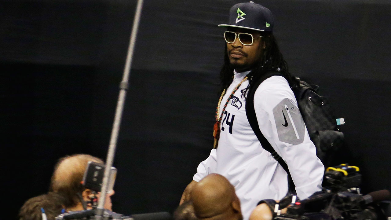Seahawks’ Lynch: ‘I’m here so I don’t get fined’