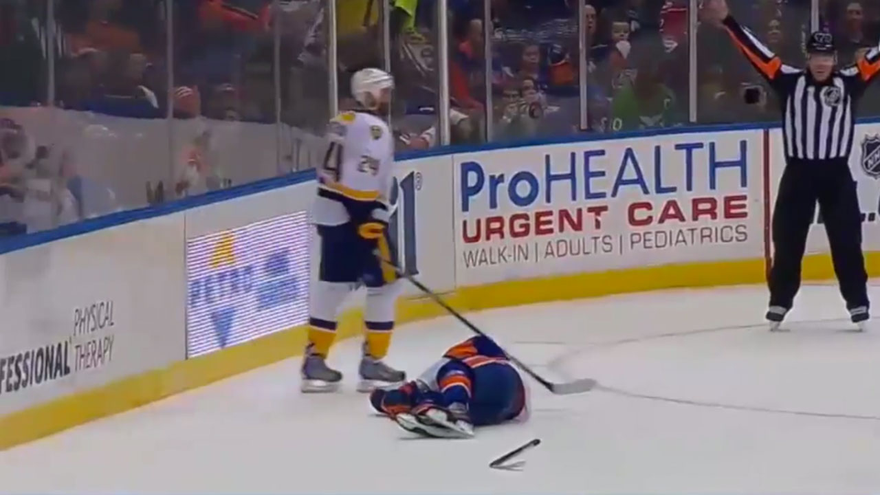 Watch: Grabovski knocked out cold by Nystrom