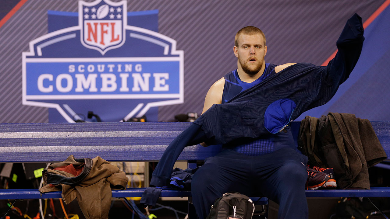 Iowa’s Scherff hurts hamstring at NFL combine
