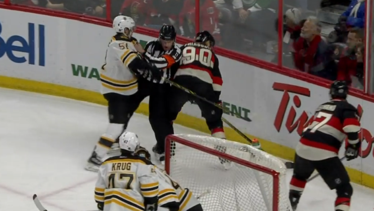 Two referees injured in Bruins-Senators game