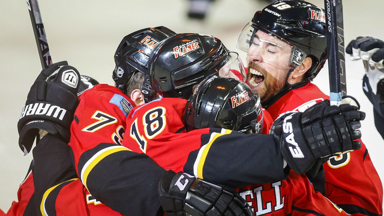 Resilient Flames steal win to eliminate Canucks