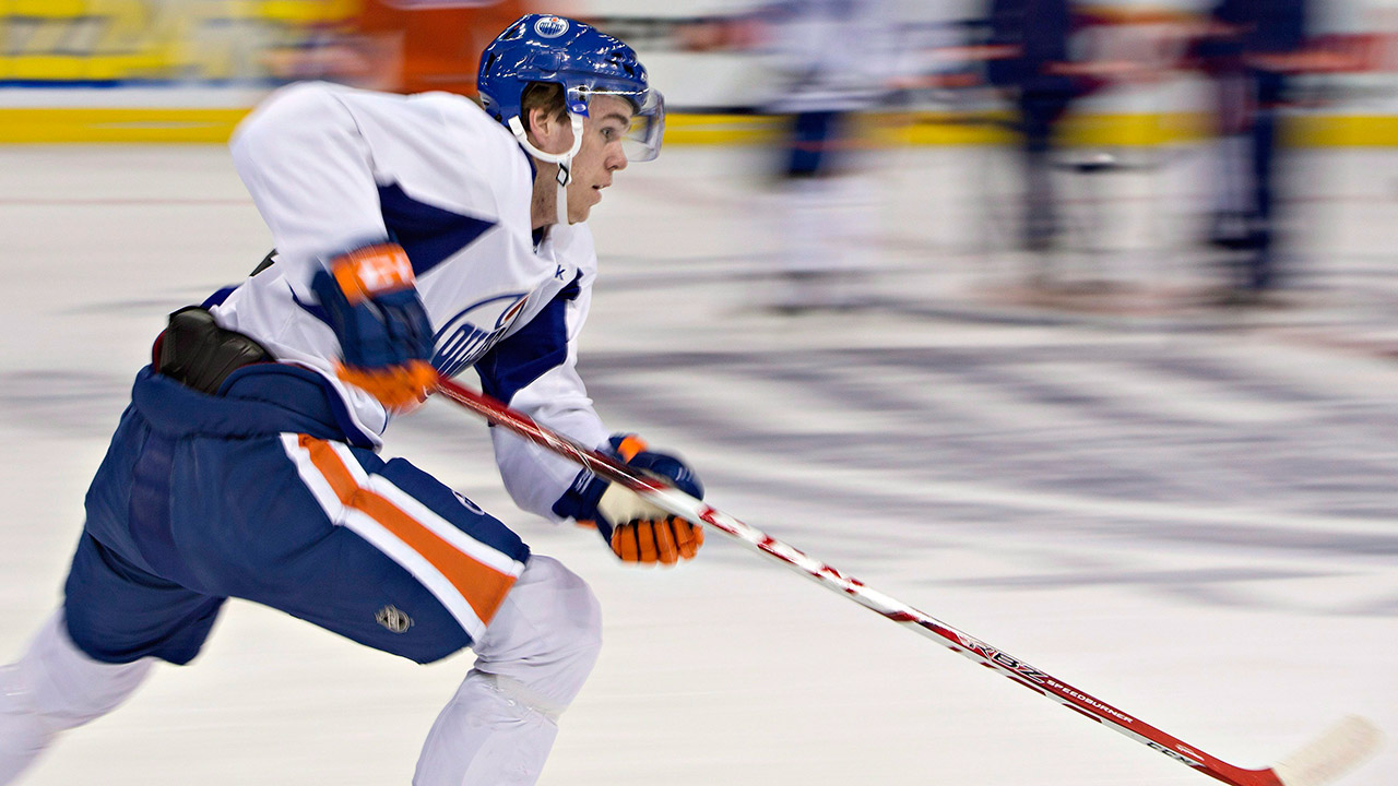 McDavid skates with Hall: ‘It’s a whole different story live’