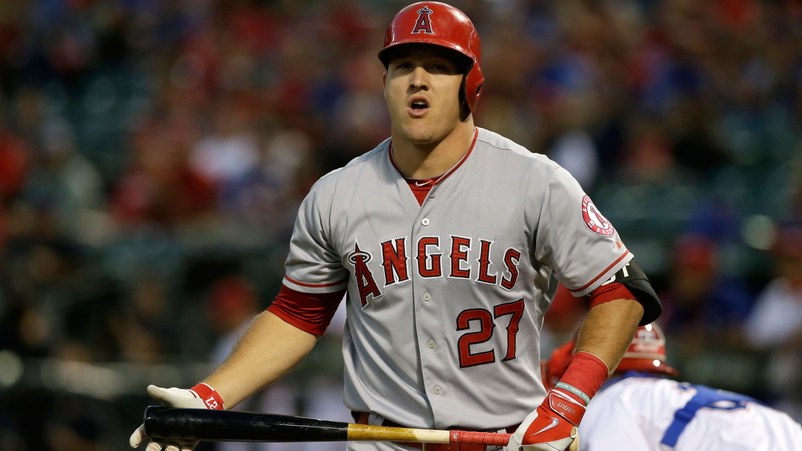 Mike Trout Stealing Base