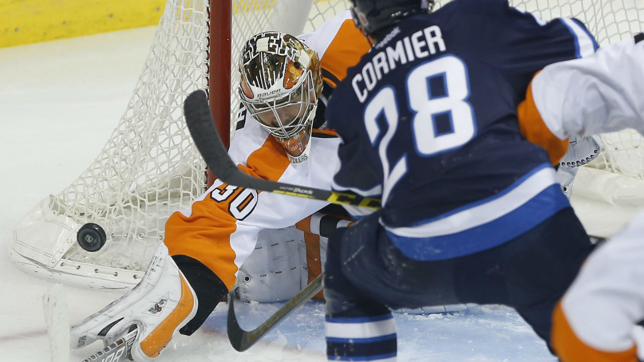 Neuvirth stops 28 as Flyers shut out Jets