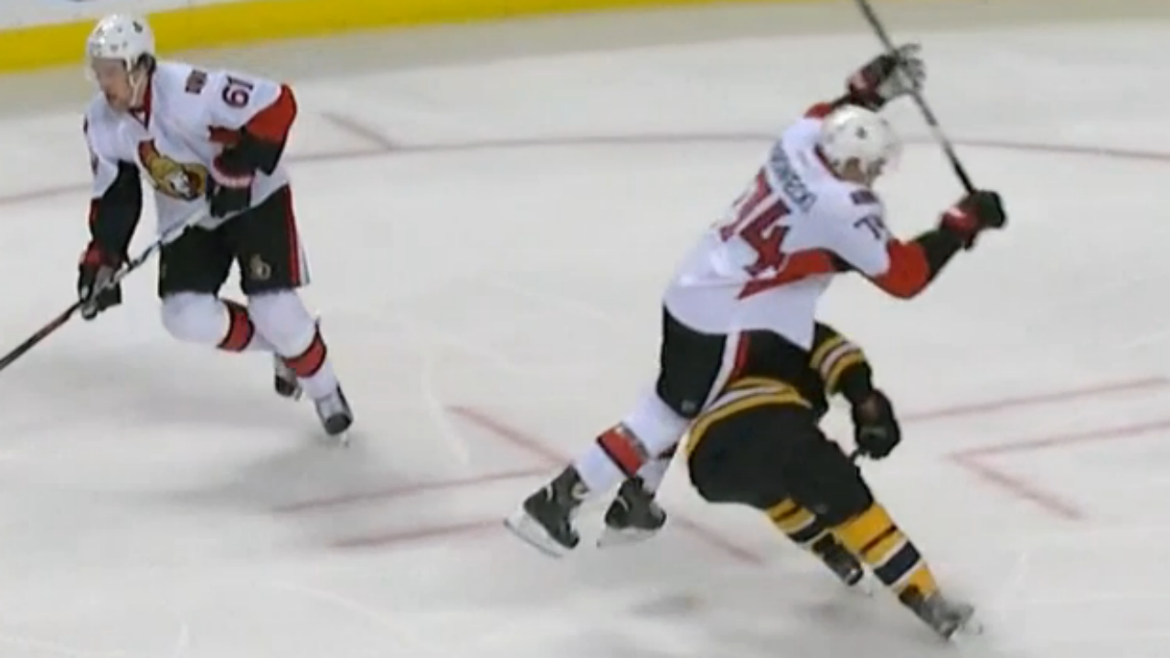 Should Marchand be suspended for this low hit?