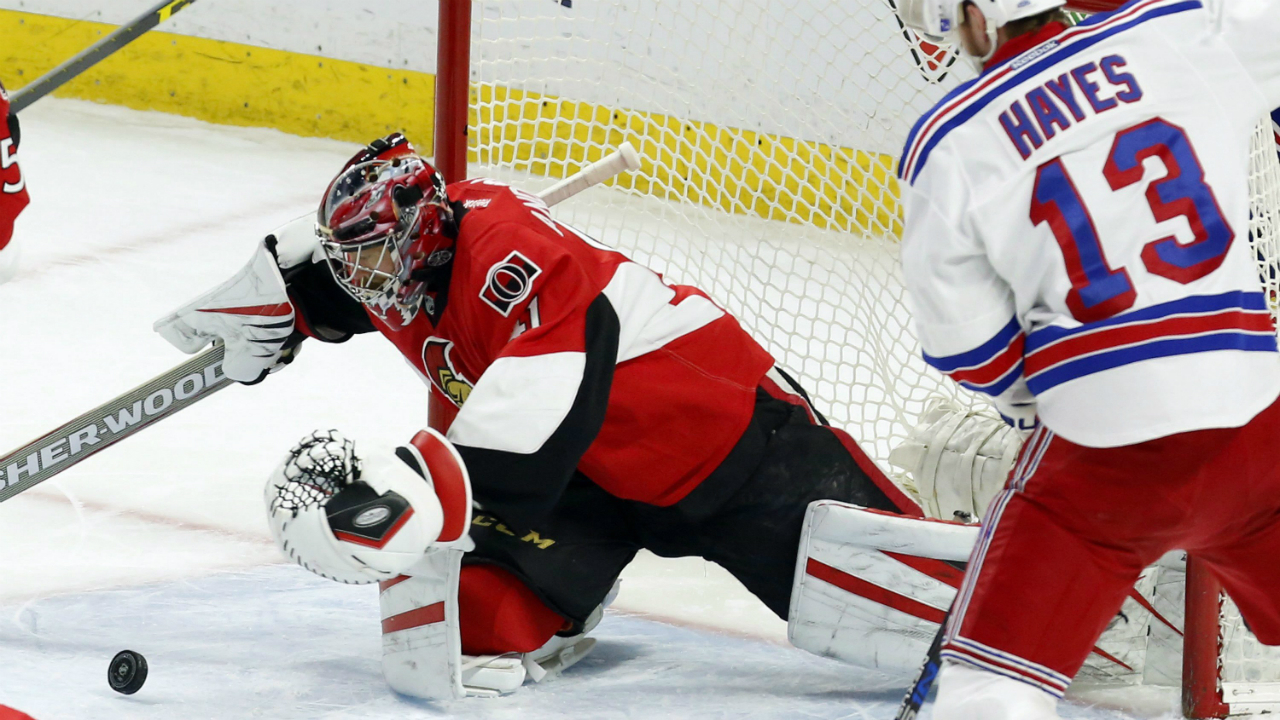 Anderson stops 35 to help Senators shut out Rangers