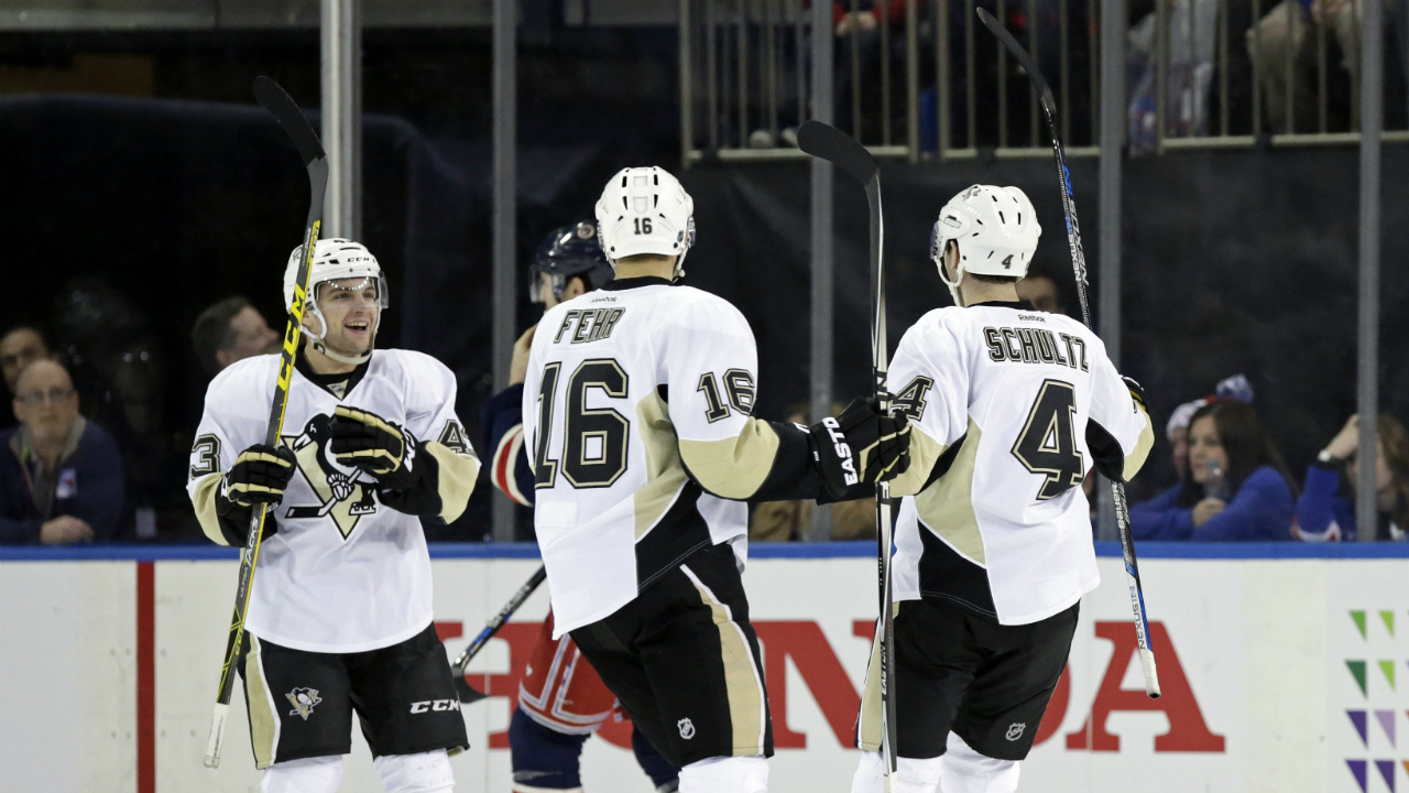 Sheary helps short-handed Penguins surge past Rangers