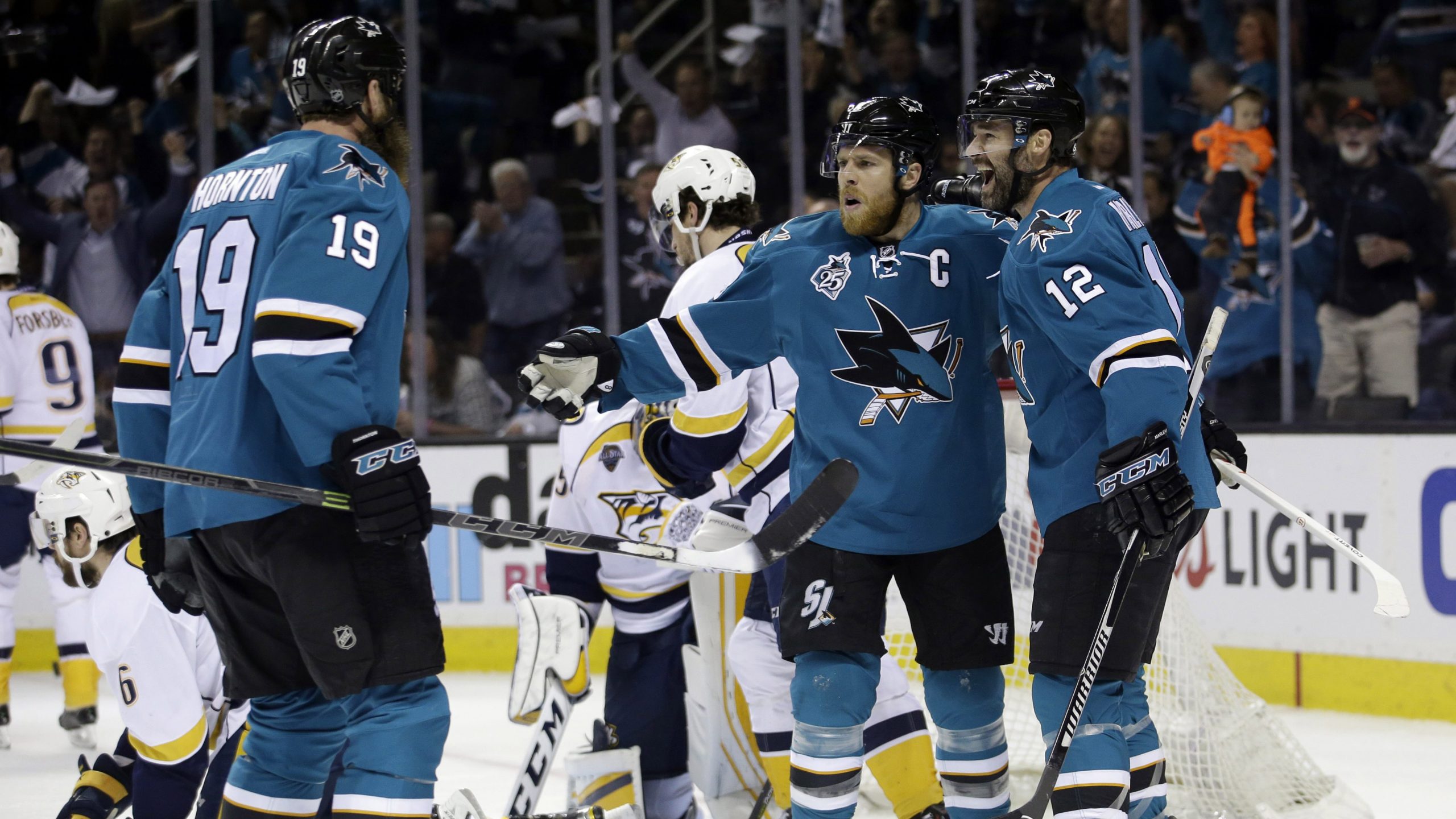Sharks dominate from start in Game 7 win vs. Predators