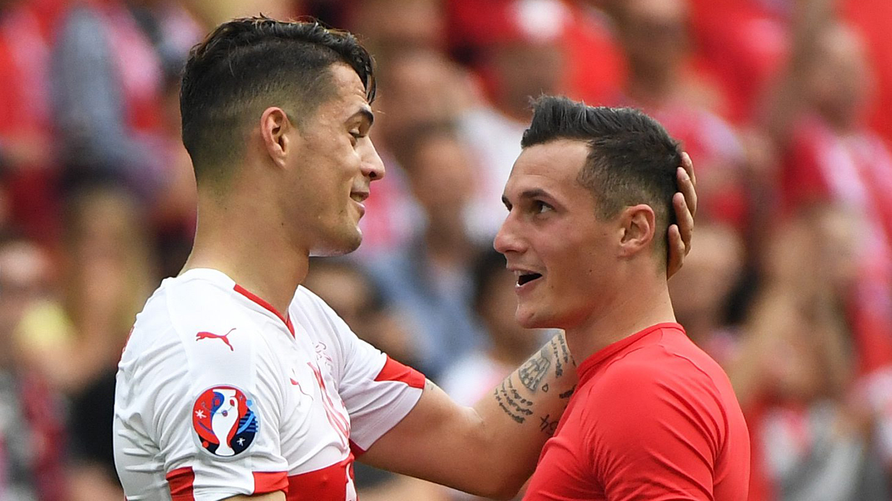 Xhaka brothers make history by facing each other at Euro