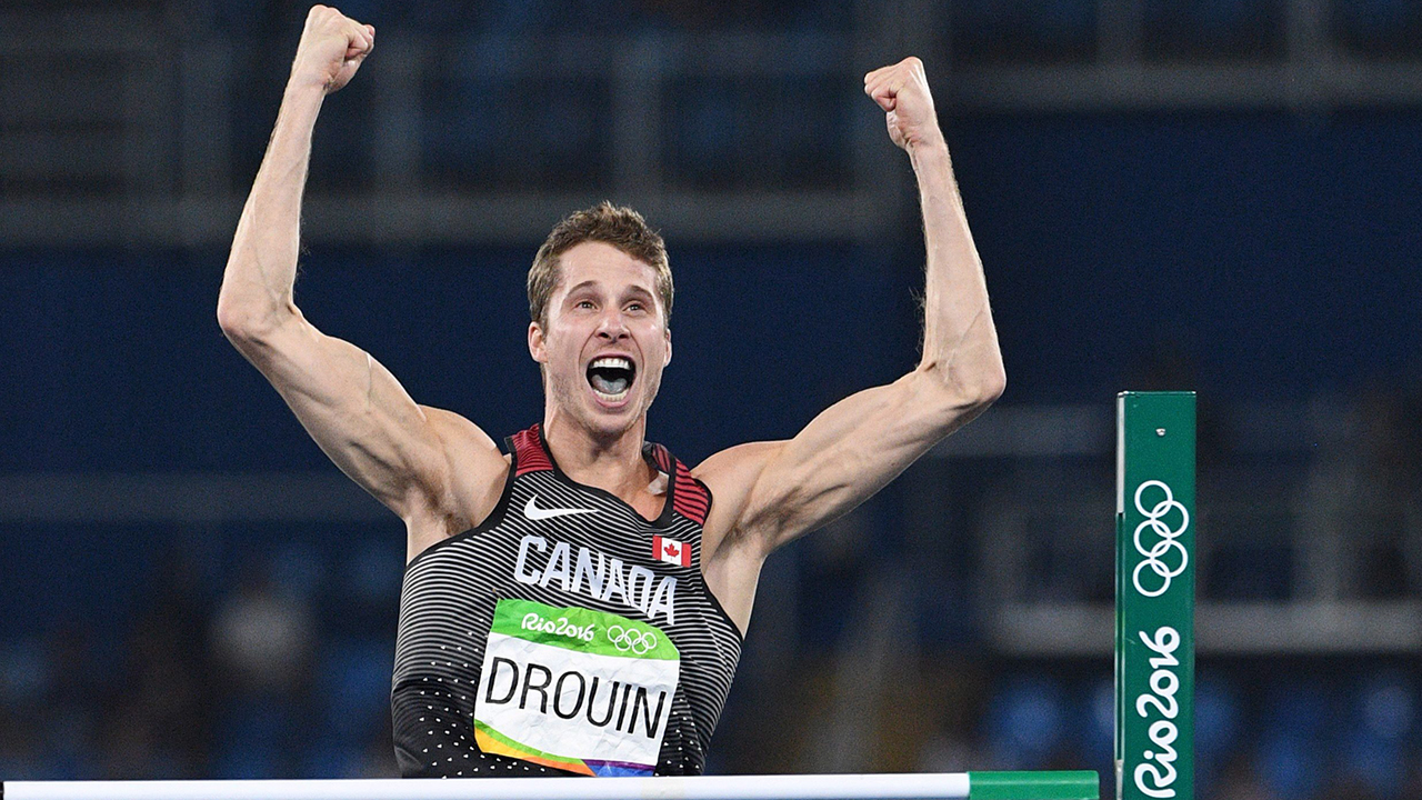 Canada’s Derek Drouin wins gold medal in high jump