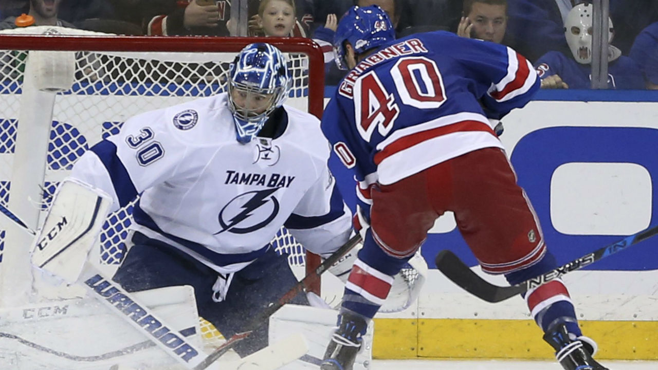 Michael Grabner pots hat trick; Rangers overwhelm Lightning