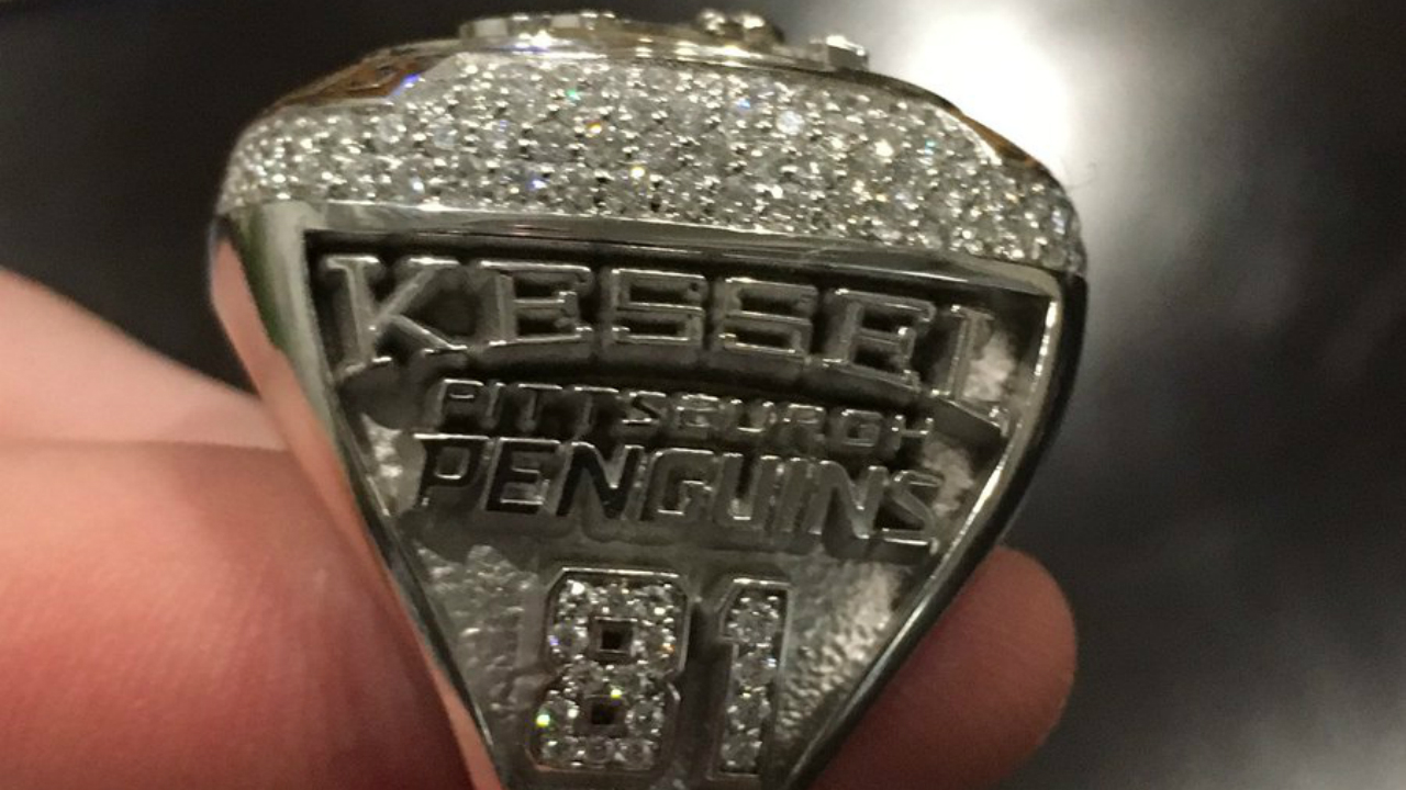 Check out the Pittsburgh Penguins’ shiny Stanley Cup rings