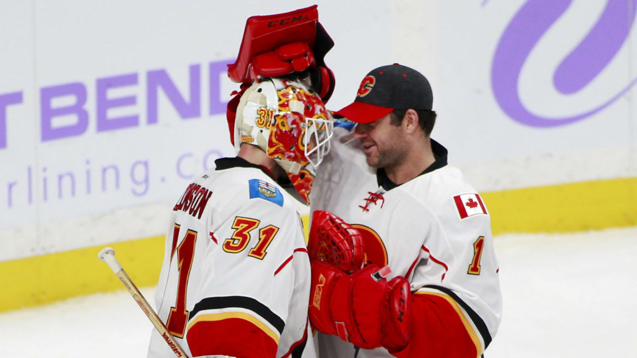 Flames win one on back of Johnson’s shutout