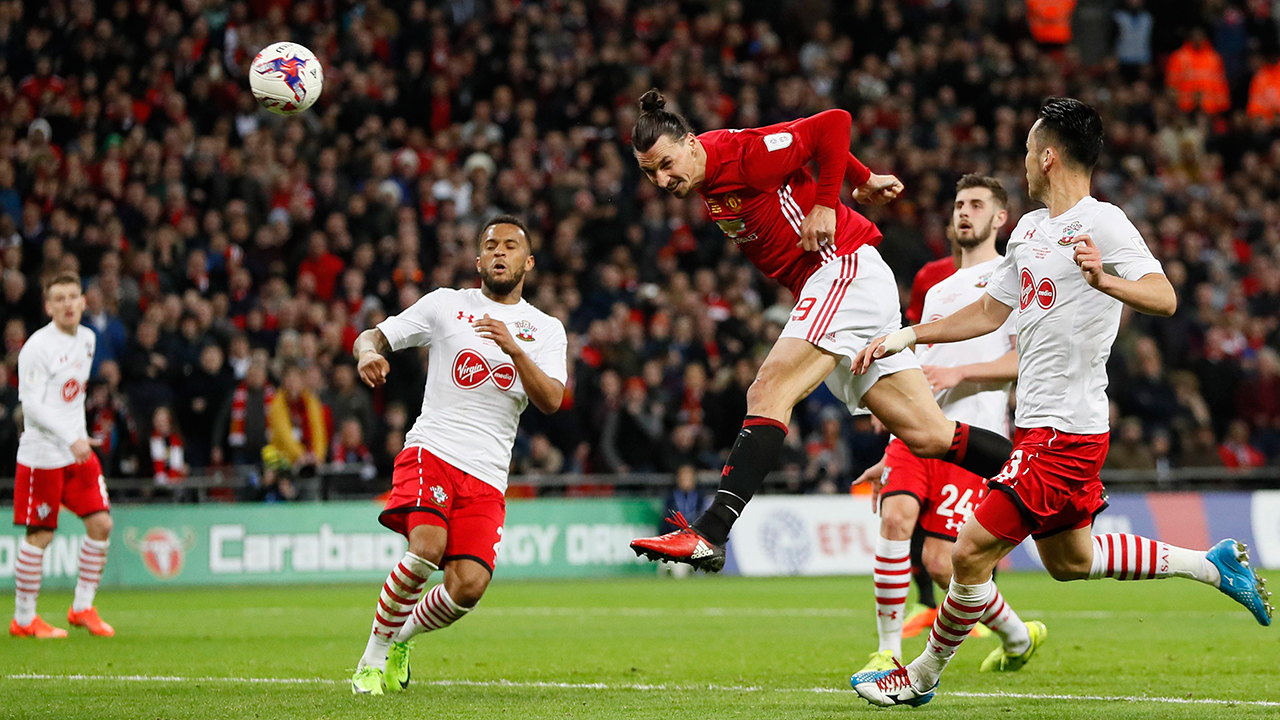 Zlatan Ibrahimovic’s brace wins League Cup for Manchester United