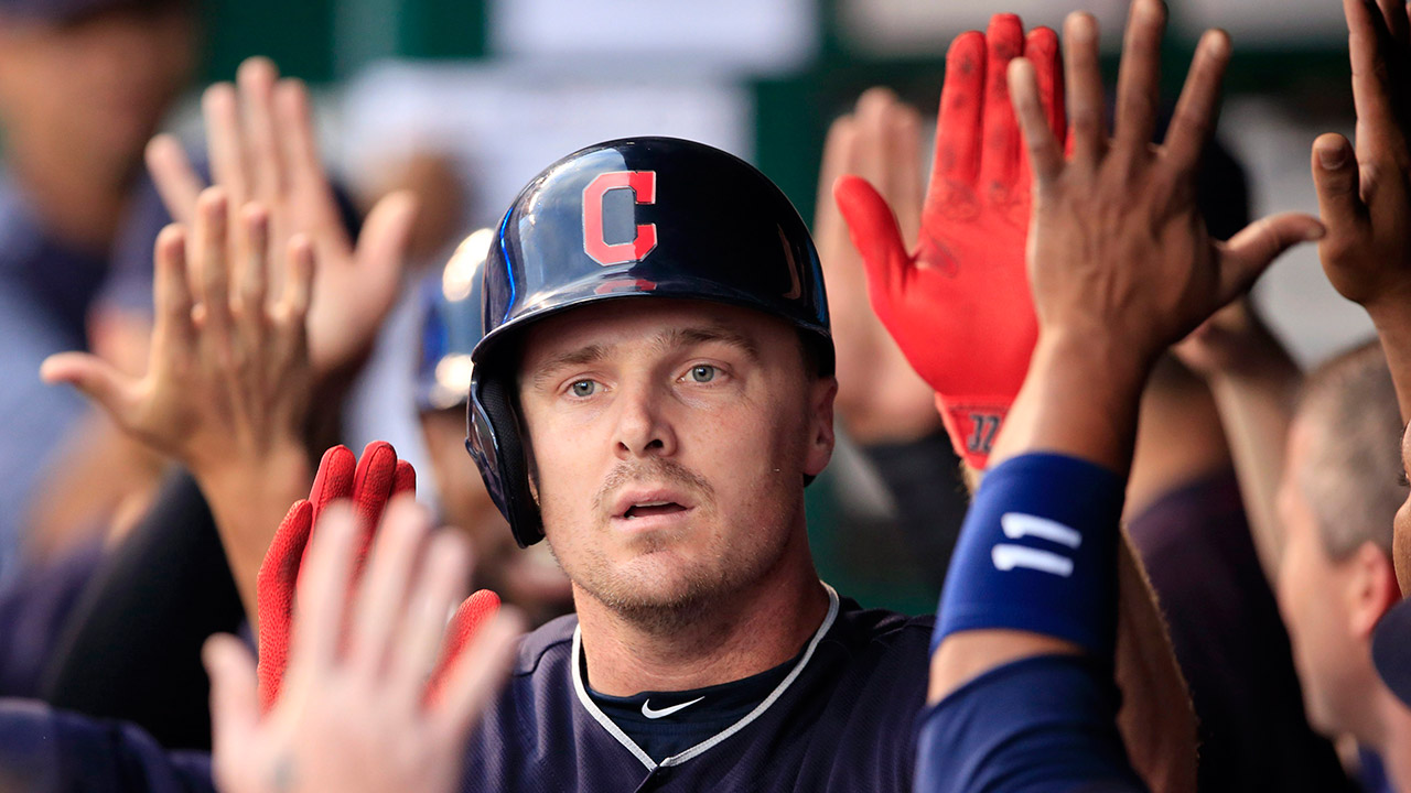 Indians’ Jay Bruce makes debut in home ballpark