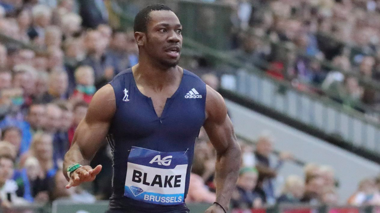 Yohan Blake wins the 100 at the Van Damme Memorial
