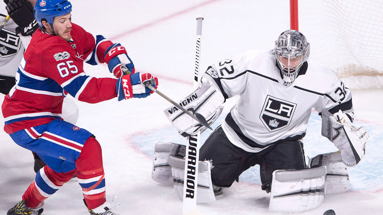 Quick makes 40 saves for a shutout as Kings beat Canadiens