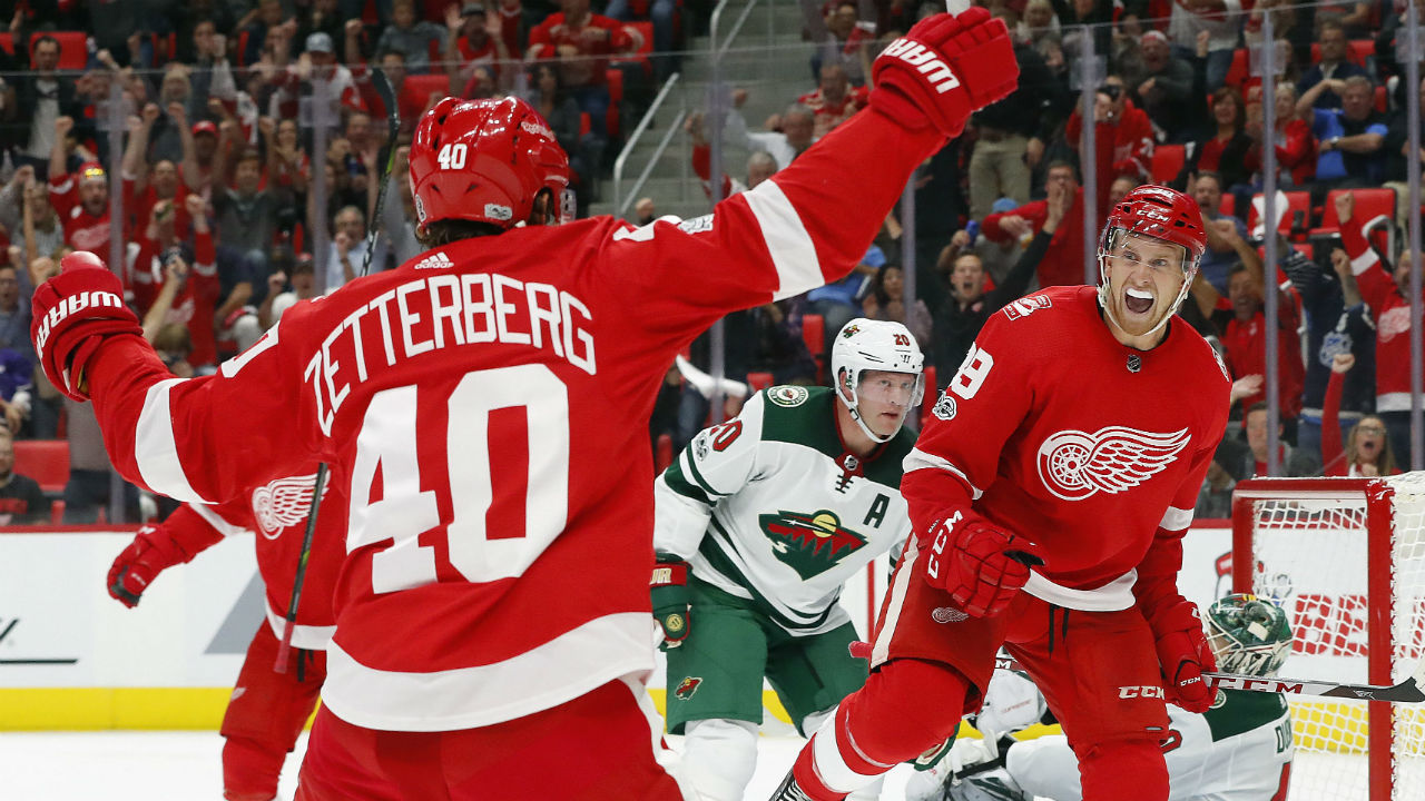 Red Wings beat Wild in opener at new arena