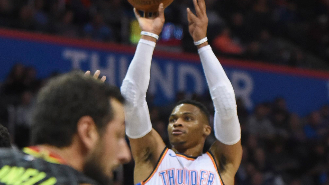 Westbrook’s 3-point dagger lifts Thunder past Hawks