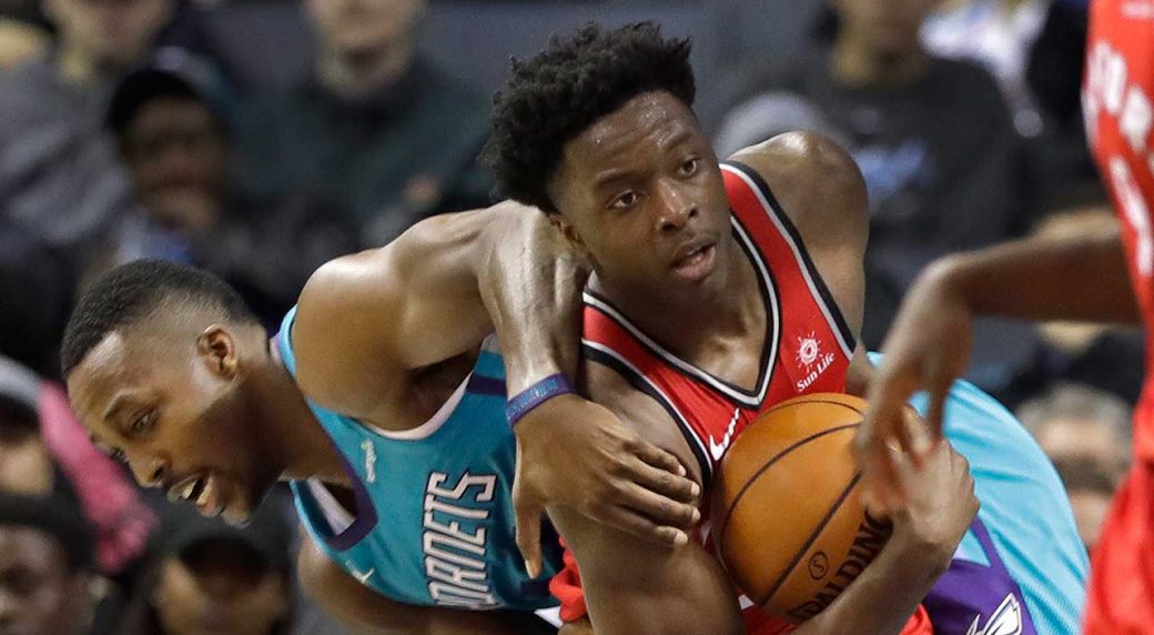 Raptors rookie OG Anunoby leaves game with right ankle sprain ...
