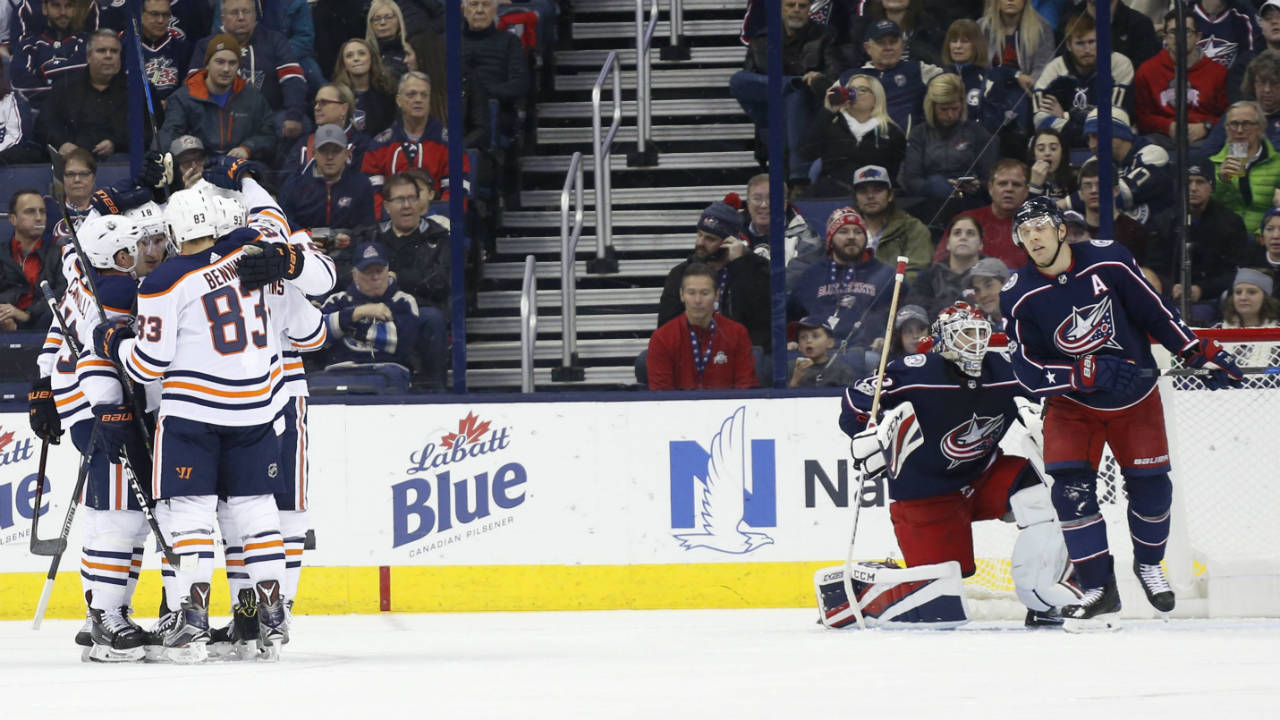 Oilers crush Blue Jackets behind McDavid, Brossoit