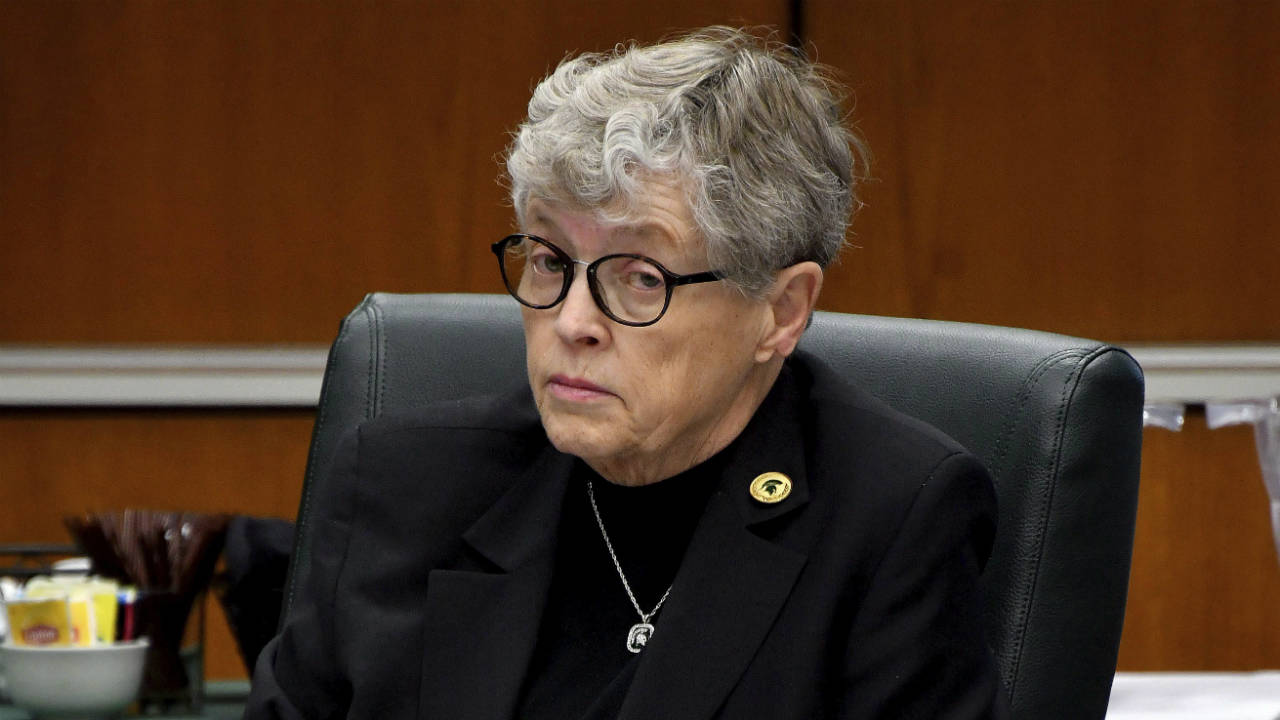 Ex-Michigan State leader in court on Nassar-related charges