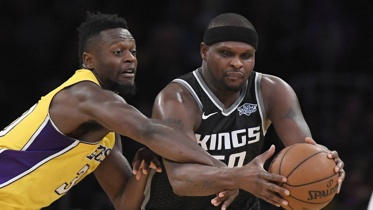 Double-doubles by Randle, Ball push Lakers past Kings