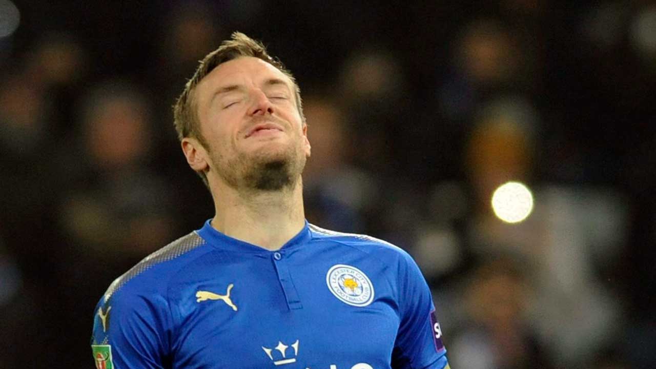 Leicester City's Vardy out for up to a month with hamstring injury ...
