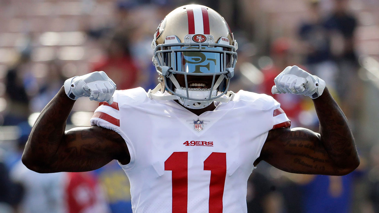49ers WR Goodwin overcomes adversity, wins Halas Award