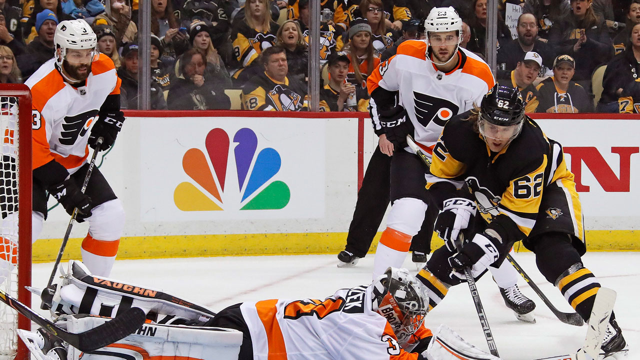 Rust’s OT winner gives Penguins season sweep of Flyers